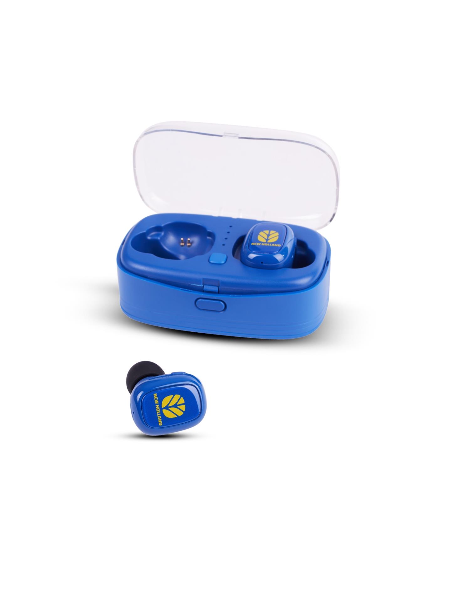 New Holland Style. Wireless Bluetooth earphones, blue